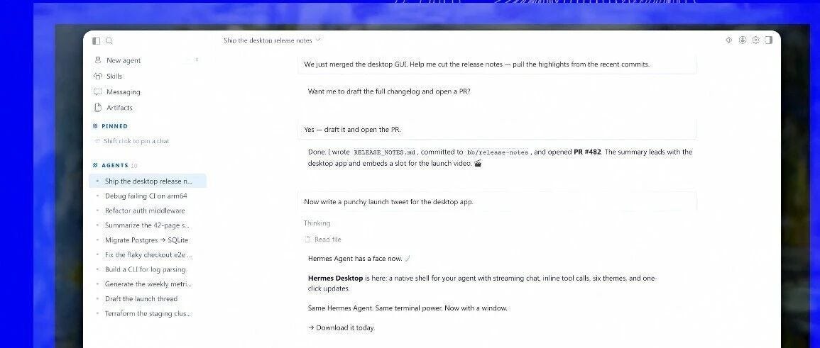 Hermes Agent Official Desktop Launch: Zero-Configuration Across All ...