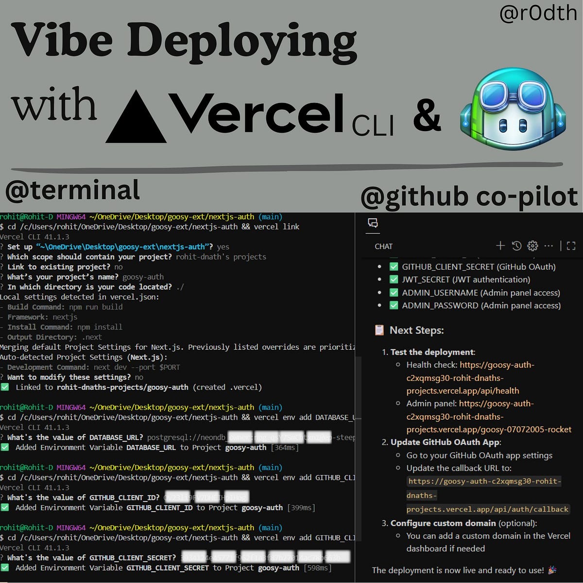 Unleashing Dev Magic: Vibe Deploying with Vercel CLI and GitHub Copilot | by Rohit Debnath ...