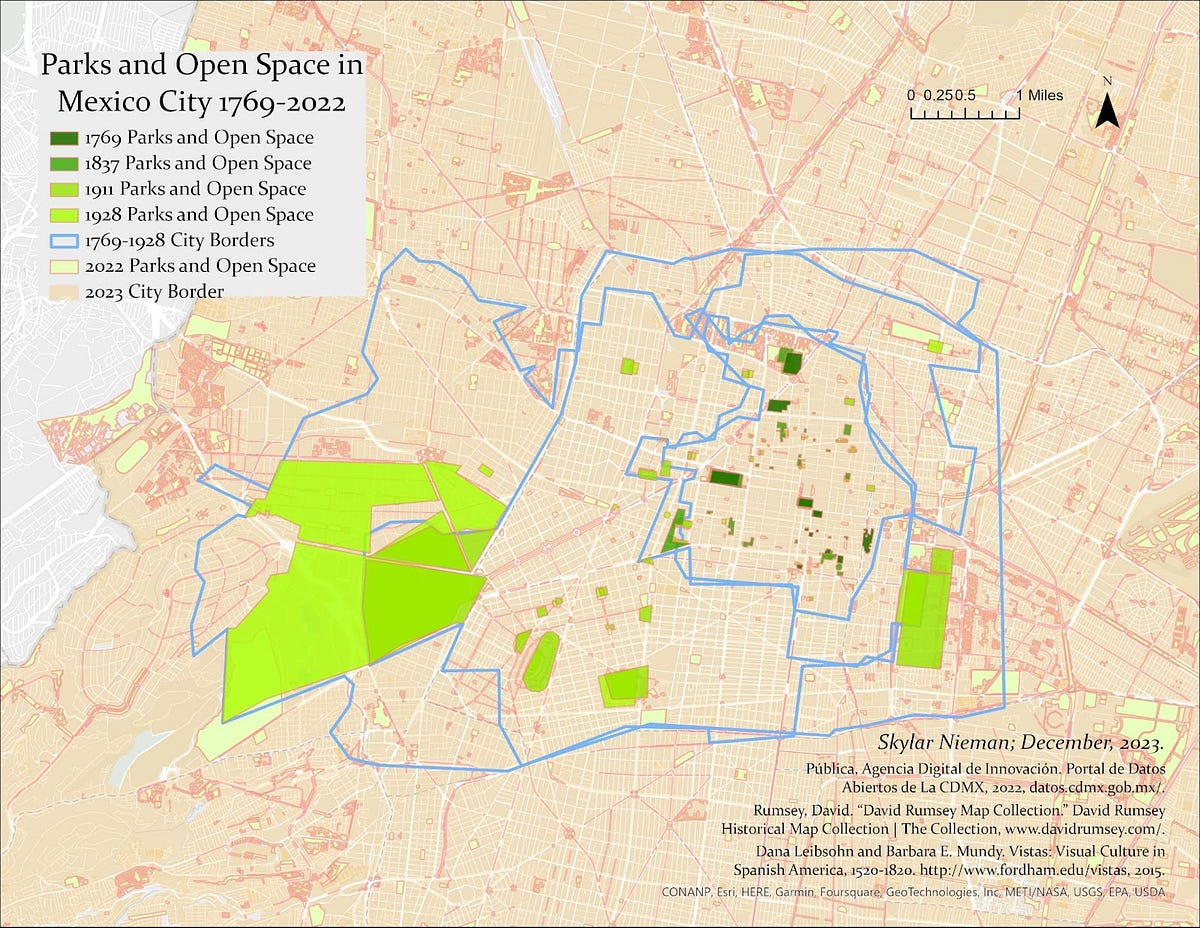 A Mapped History of Parks and Public Squares in Mexico City: 1769–2022 ...