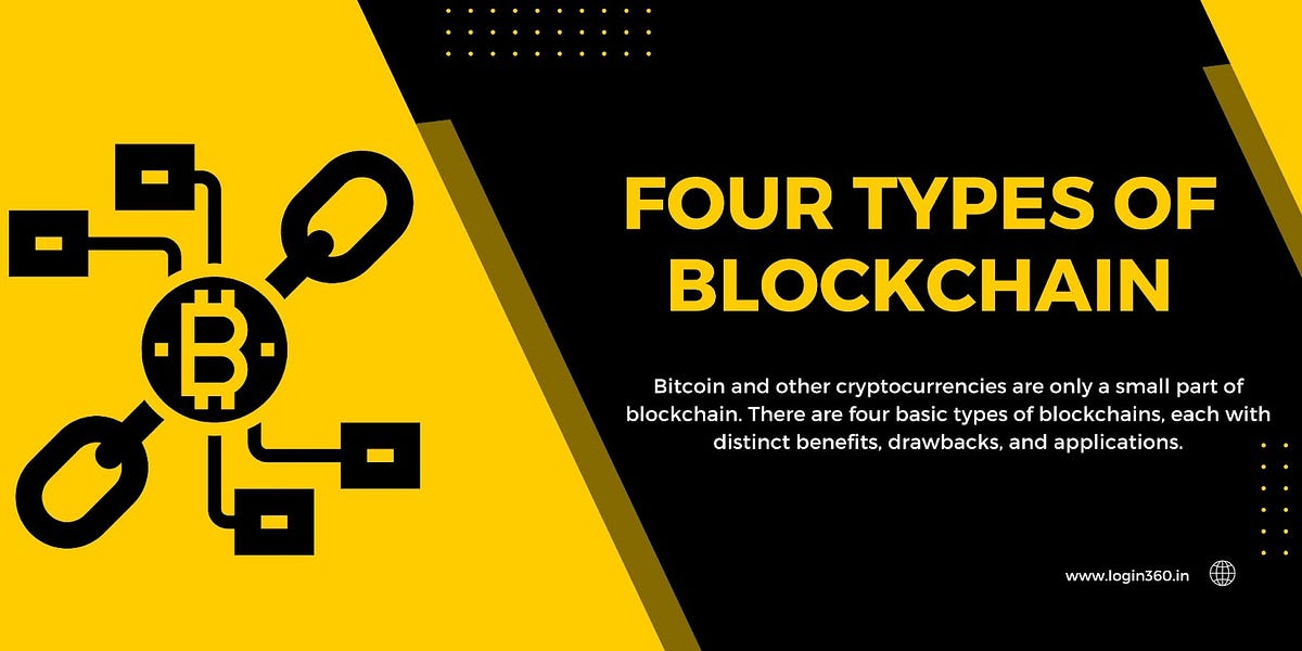 Four Types of Blockchain. Only a small portion of blockchain is… | by Arun Prasath | Medium
