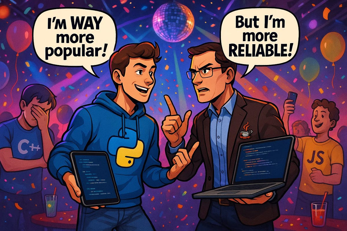 If Java and Python Were People at a Party, Who Praises Themselves ...