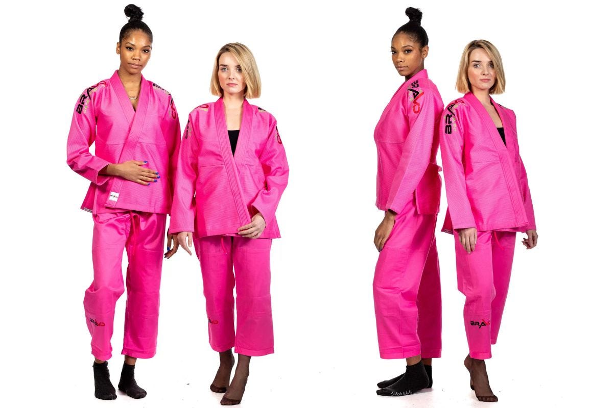 The Perfect Attire for Female Jiu-Jitsu Enthusiasts: Pink Karate Gi and ...