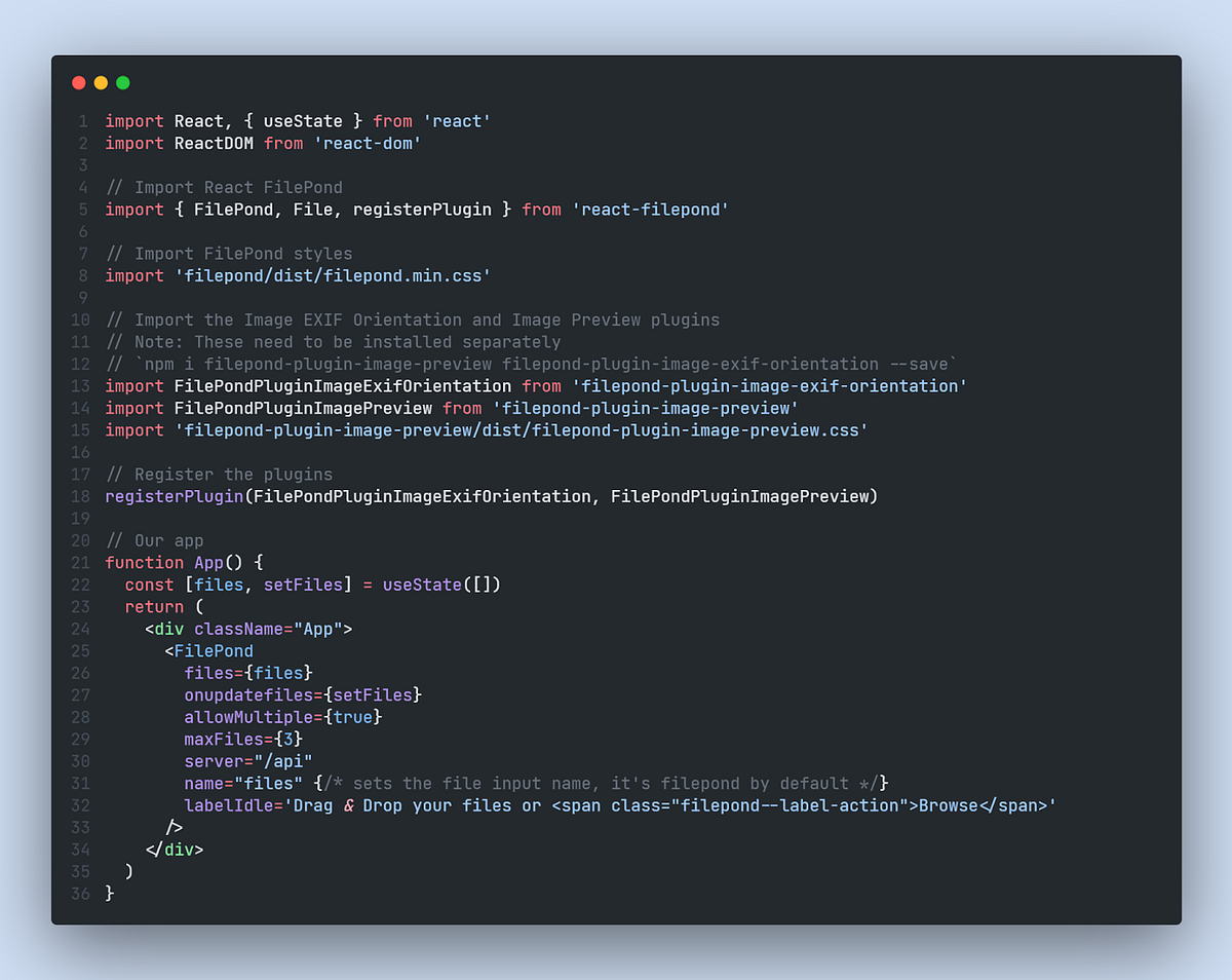 Set up FilePond with Laravel and React | by Ahmed Said Sebaoune | Medium