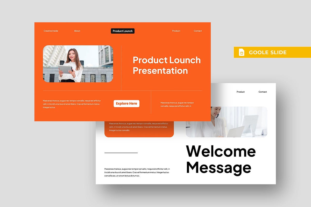 White Orange Minimalist Product Launch Template | by Cyberchrysalis ...