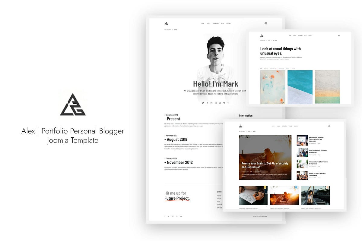 Alex — Portfolio Personal Blogger Joomla Template | by Aquaartificer | Jul, 2024 | Medium