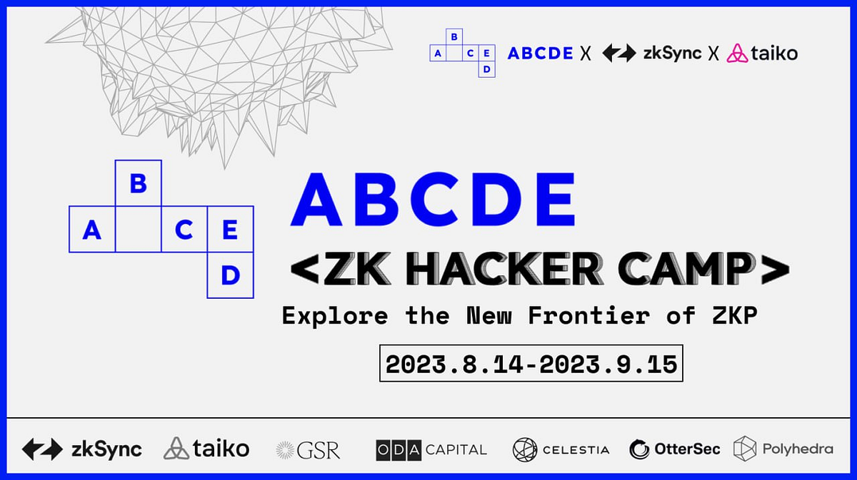 ABCDE ZK Hackathon: Compete for a Prize Pool of US$65,000! | by ABCDE | Medium