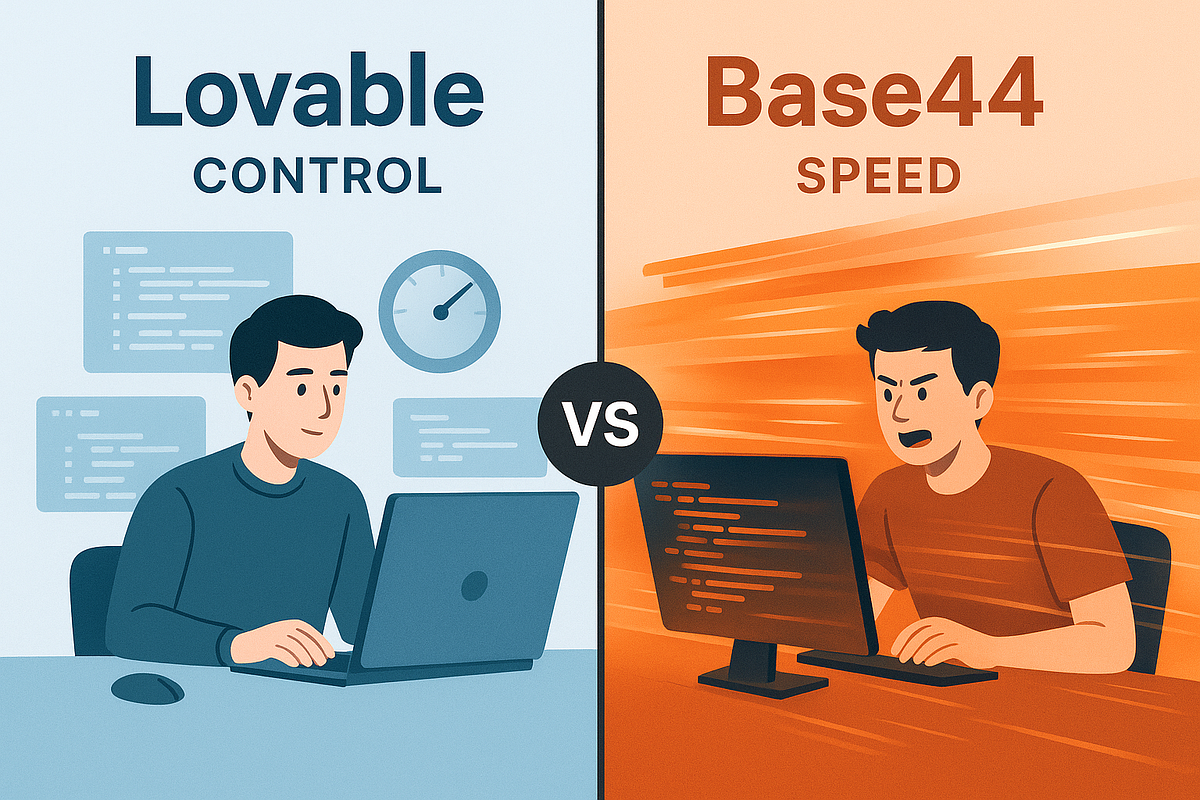 Vibe coding wars : Lovable vs Base44 | by 100 Tinytools | Medium