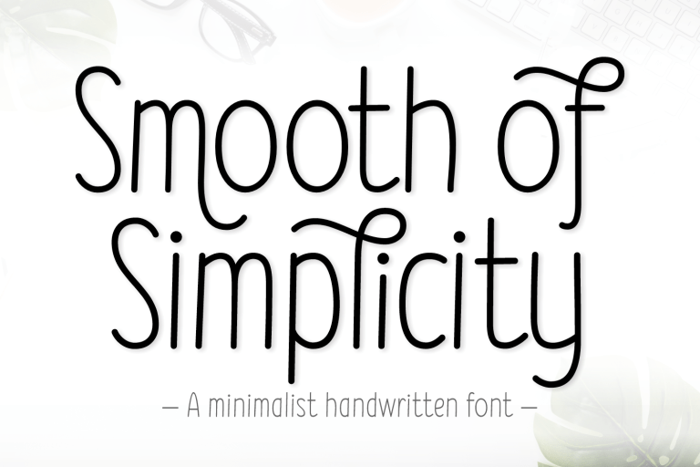 Smooth of Simplicity Font Free Download - Kaitooon - Medium