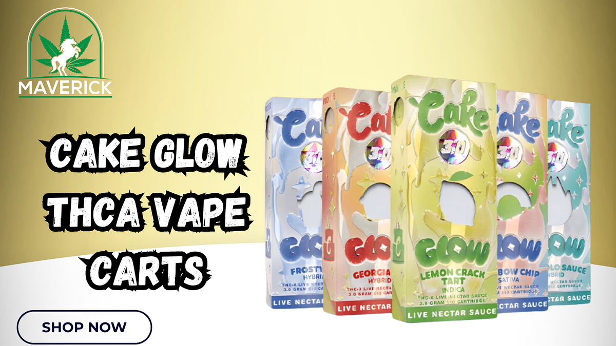 Cake Glow THCa Vape Carts by Maverick Dispo | Medium