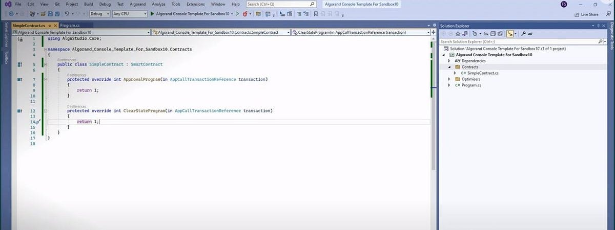 Algorand for Software Architects and .NET developers — Part 7 — Making a simple smart contract ...