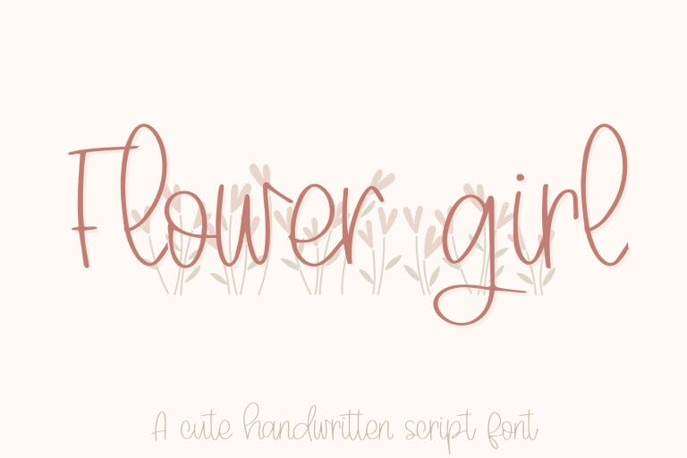 Flower Girl Font Free Download | by Kaitooon | Apr, 2024 | Medium