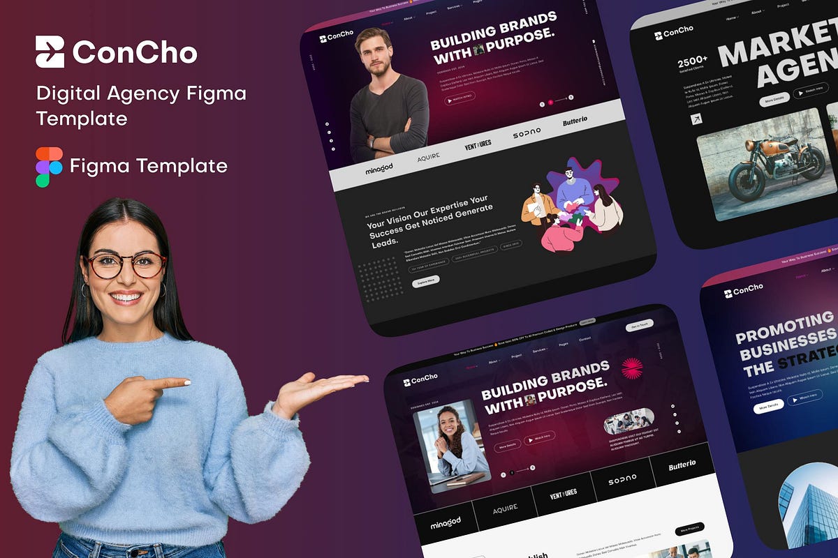 Concho — Business Agency Figma Template | by Mosaicmystique | Jun, 2024 ...