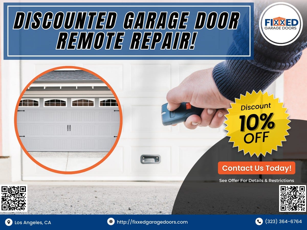 Garage Door Remote Repair Los Angeles - fixxedgaragedoorsca - Medium