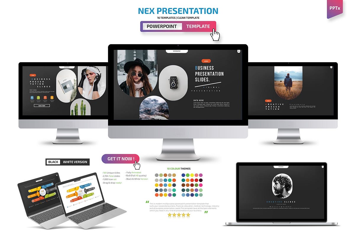 Nex Powerpoint Presentation Templates - Lumenlotus - Medium