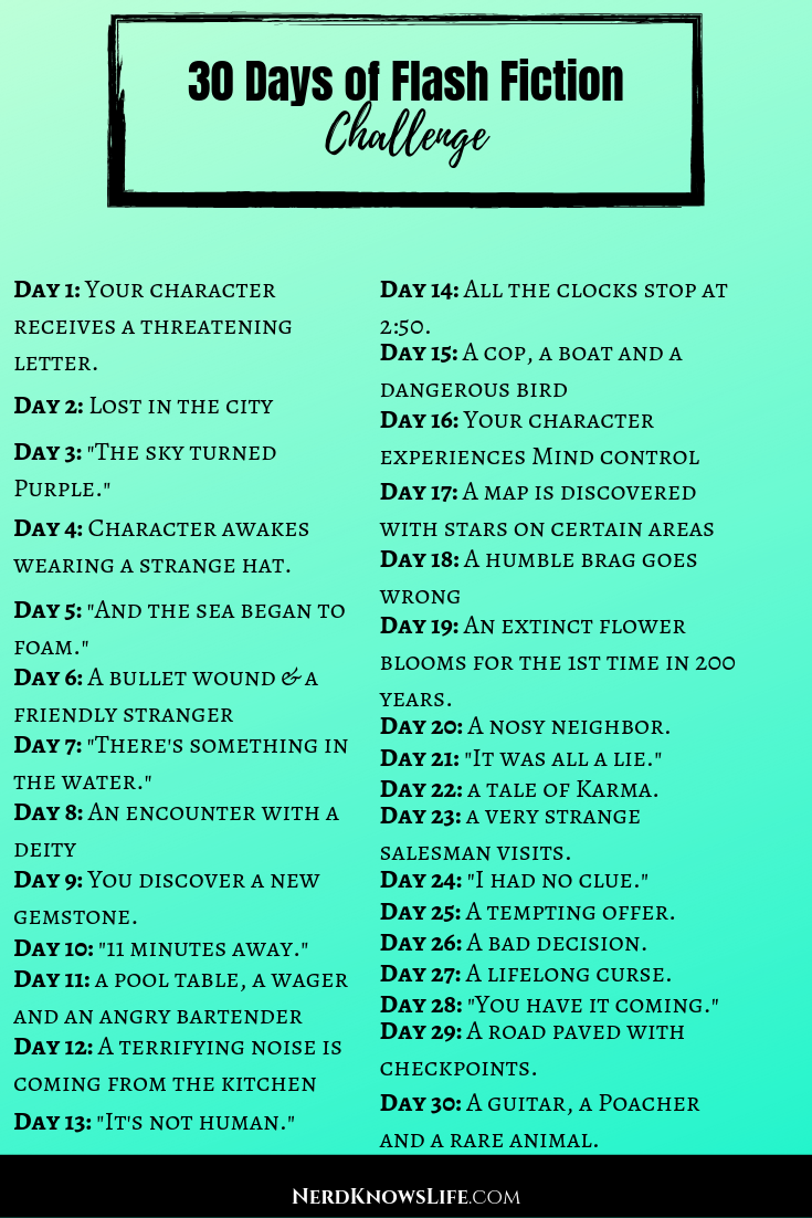 30 day flash challenge — Turned Novel! | by Shasta Breedlove | Medium