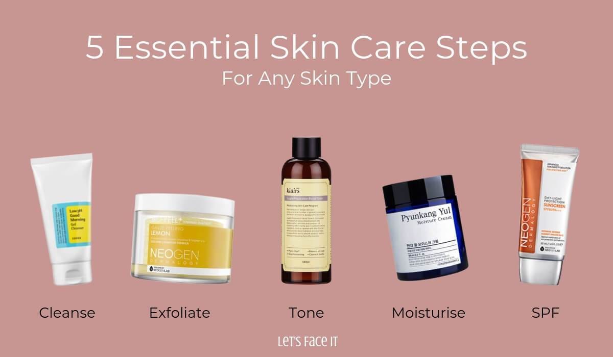5 Essential Skin Care Steps For Any Skin Type — Let’s Face It Australia ...
