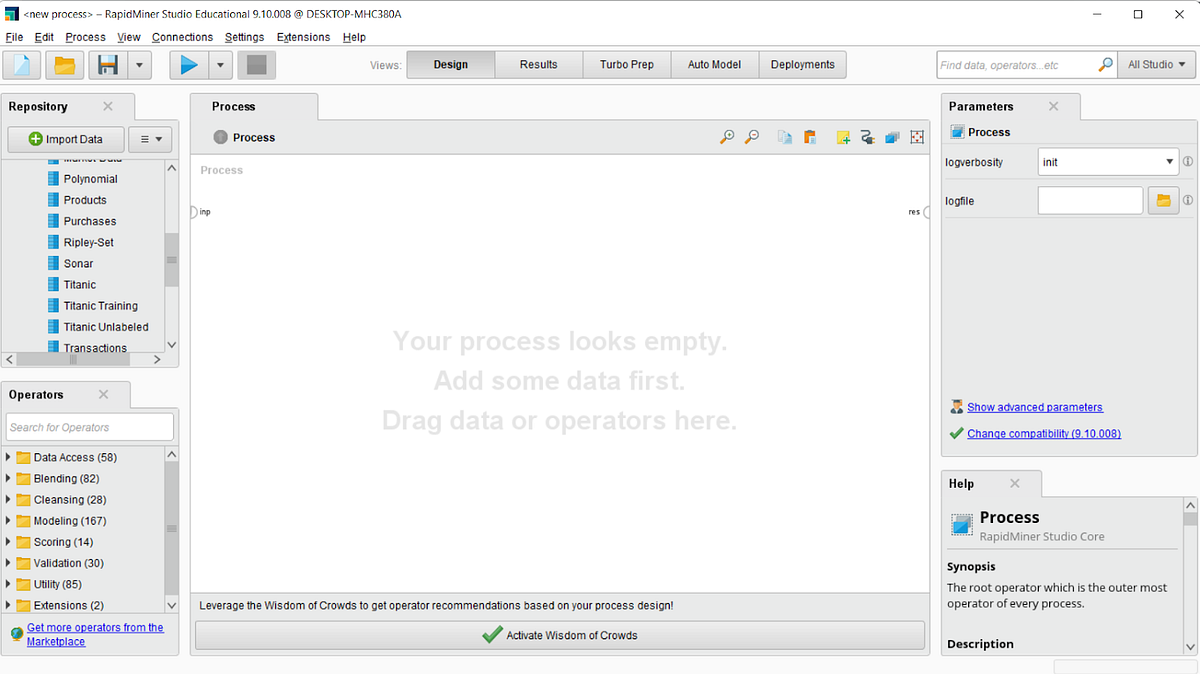 Introduction to RapidMiner Studio | by Gdeondyj | Medium