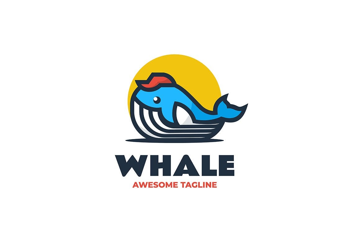 Whale Simple Mascot Logo Logos Graphic Templates | by Technotinkerer ...