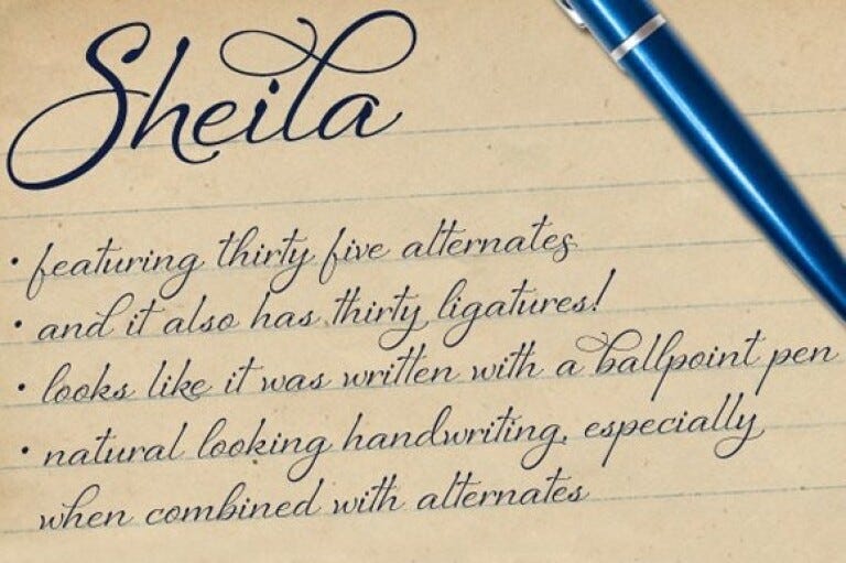 Sheila Family Font Free Download - kaisunnan8 - Medium