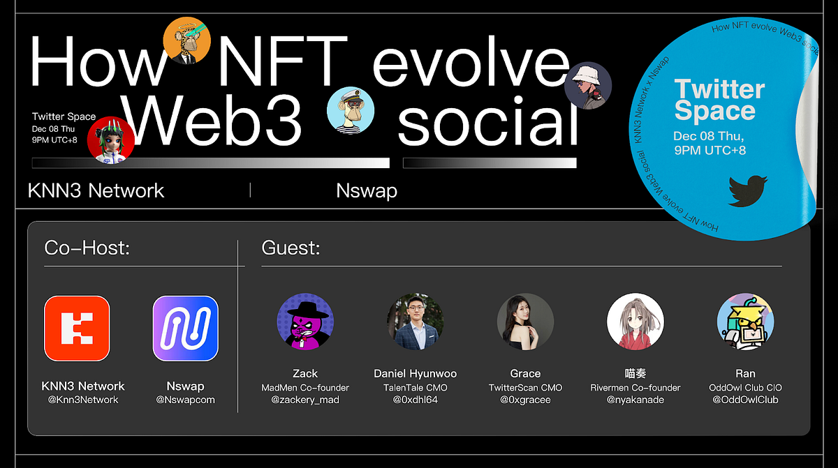 How NFT evolve Web3 social @KNN3 space recap — 12/08 2022 | by KNN3 Network | Medium