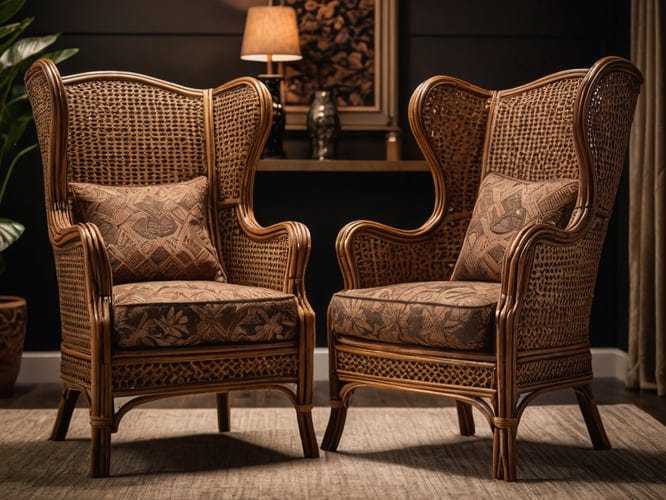 Rattan Wicker Wingback Accent Chairs | by Brenda Howard | Jun, 2024 ...
