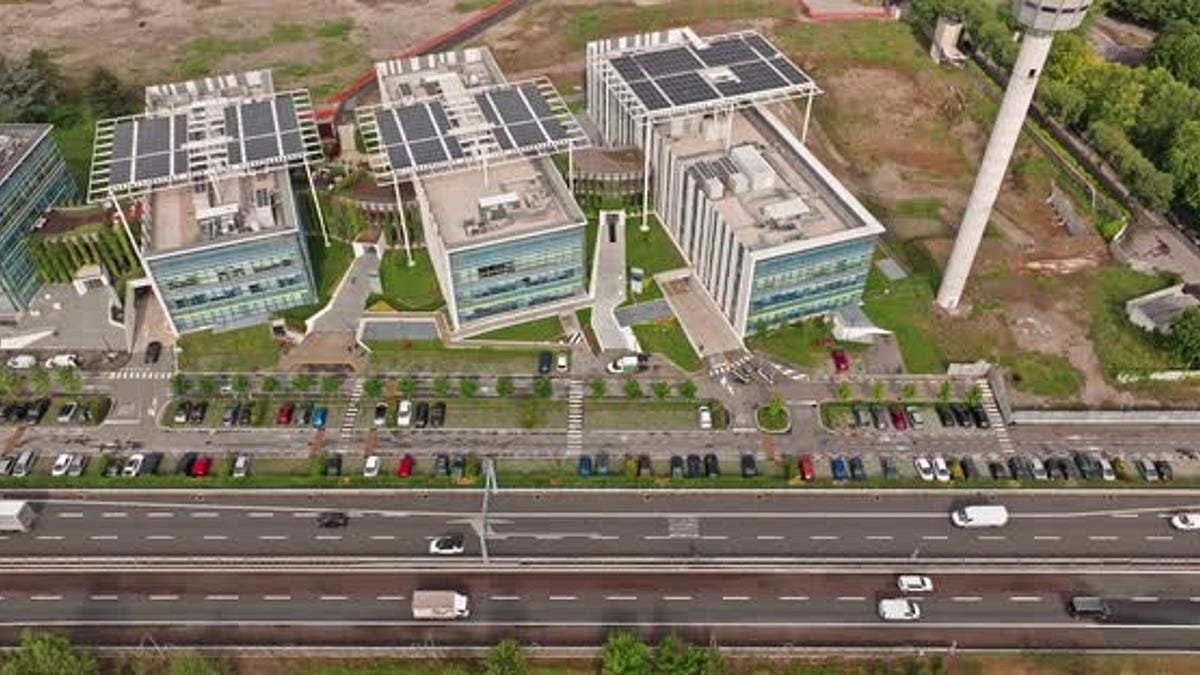 Aerial View of an Electronics Factory in Italy - Pixelpenance - Medium