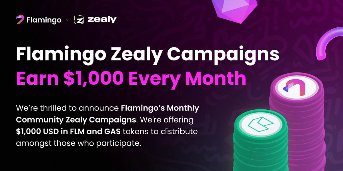 Earn $1,000 Every Month in Flamingo’s Monthly Community Zealy Campaigns ...