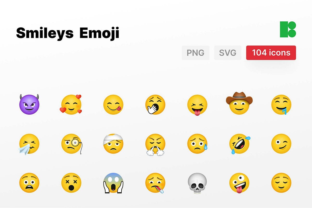 Emoji — Smileys (Icons Graphics) | by Byteblossom | Medium