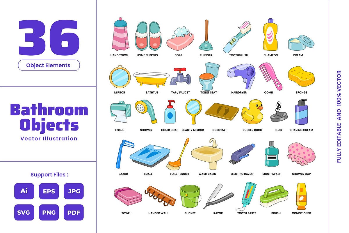 Bathroom Object — Kindergarten English Vocabulary | by Quasarquill ...