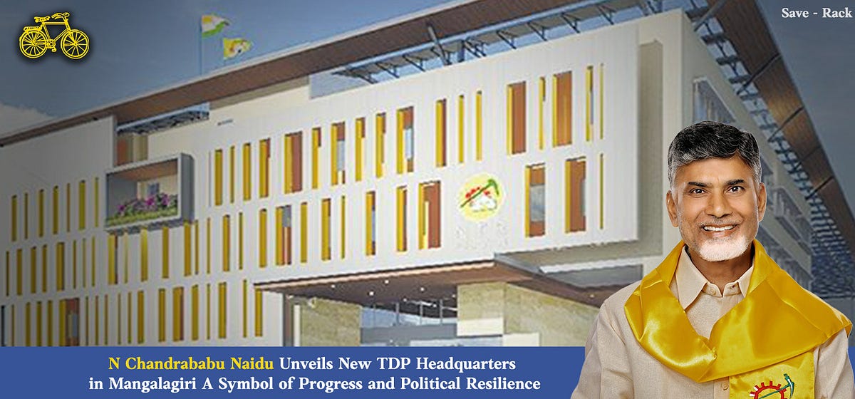 N Chandrababu Naidu Unveils New TDP Headquarters in Mangalagiri: A ...