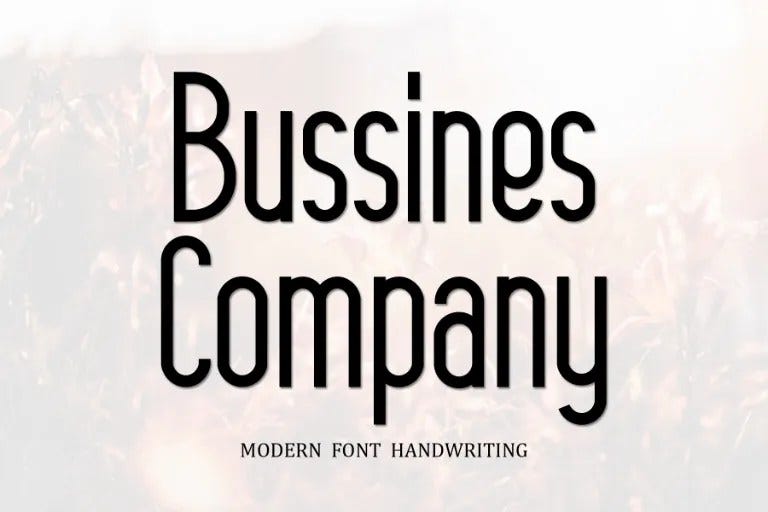 Bussines Company Font | by ishirakawamary | Sep, 2024 | Medium