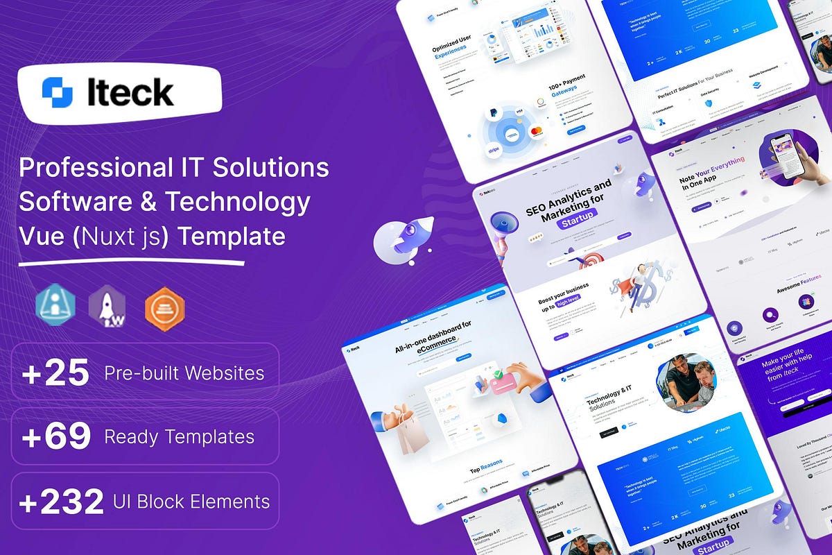 Iteck — Vue Software & Technology Template | by Codecouture | Jul, 2024 | Medium