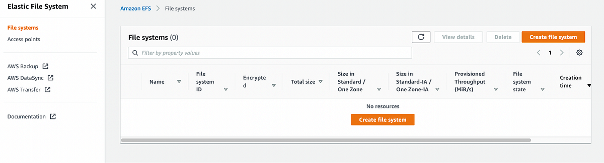 Simple File Manager using AWS EFS | by sanoj velloth | Medium