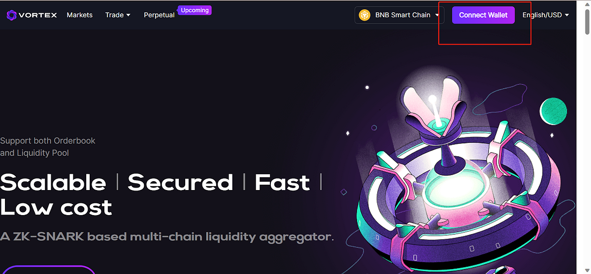Operation Manual. How to Connect a Wallet? Step 1: Visit… | by Vortex | Medium