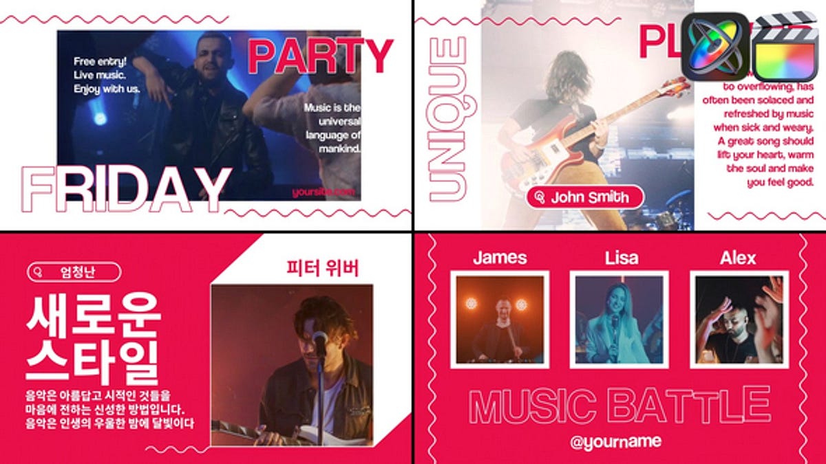 Modern Music Slides for FCPX - Codecatalyst - Medium