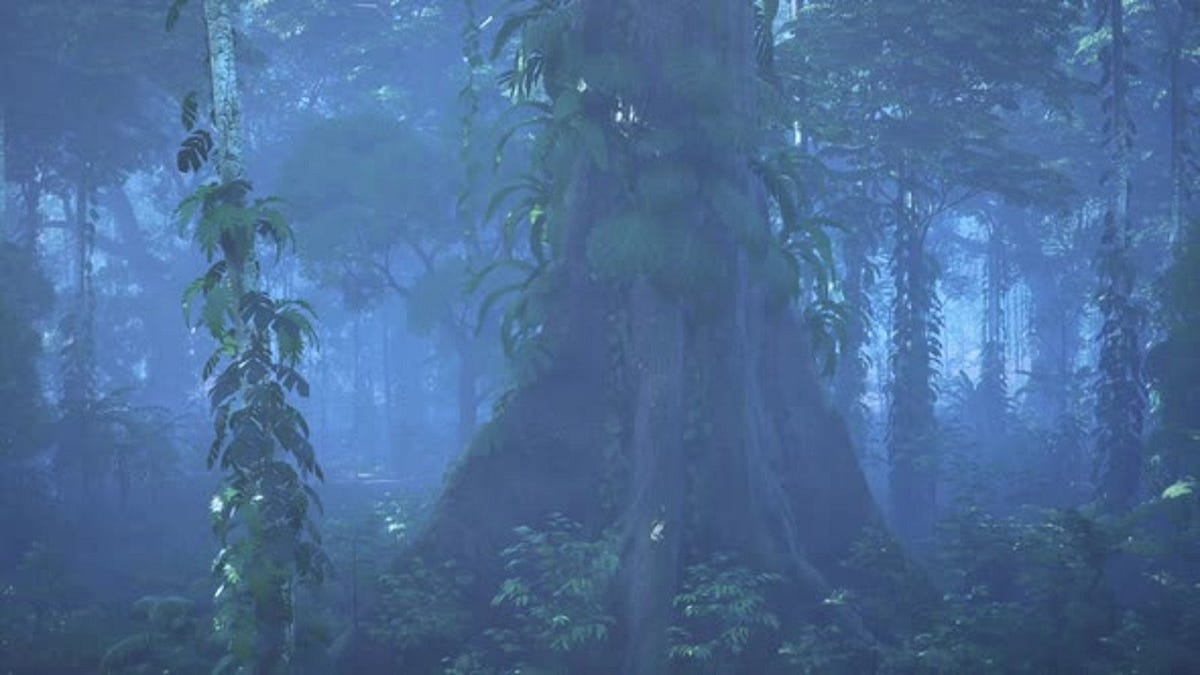 Towering Trees in Dense Forest - Lumenlorekeeper - Medium