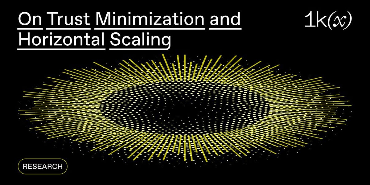 On Trust Minimization and Horizontal Scaling | by Wei Dai | 1kxnetwork ...