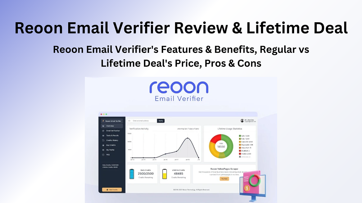 Reoon email verifier reviews + Lifetime Deal (Appsumo) | by Jeffery L ...