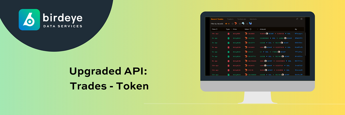 Upgraded API: Trades — Token. We are excited to announce the upgrade ...