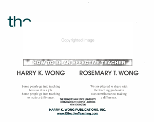 Download The First Days of School: How to Be an Effective Teacher (Book & DVD) By Harry K. Wong ...