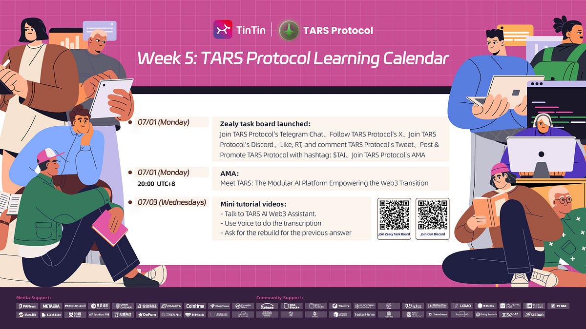 TARS Protocol Unveiling Technical Insights! Exciting Events in Week 5 of TinTinLand Web3 + AI ...