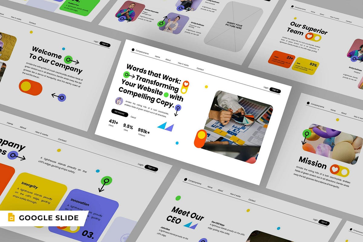 Colorful Modern Arrow Website Company Profile 004 | by Digitaldynamo ...