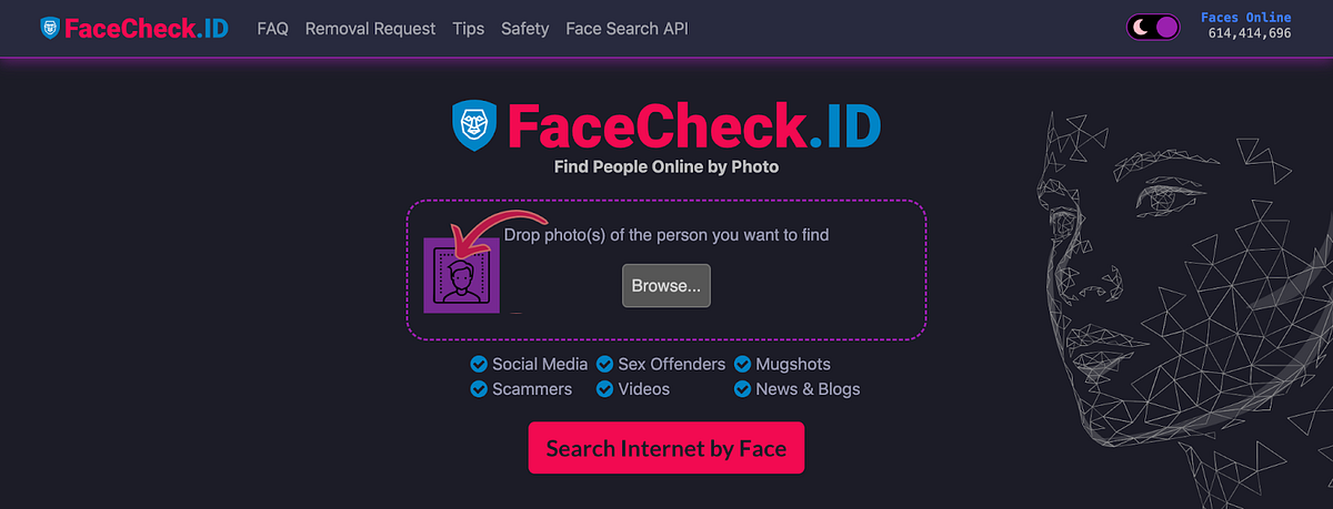 FaceCheck.ID: The Best Reverse Image Search for Faces? | by Cyber Sam | Medium