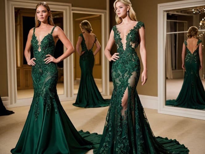 Emerald Envy: 20 Best Dark Green Prom Dresses for a Night to Remember ...