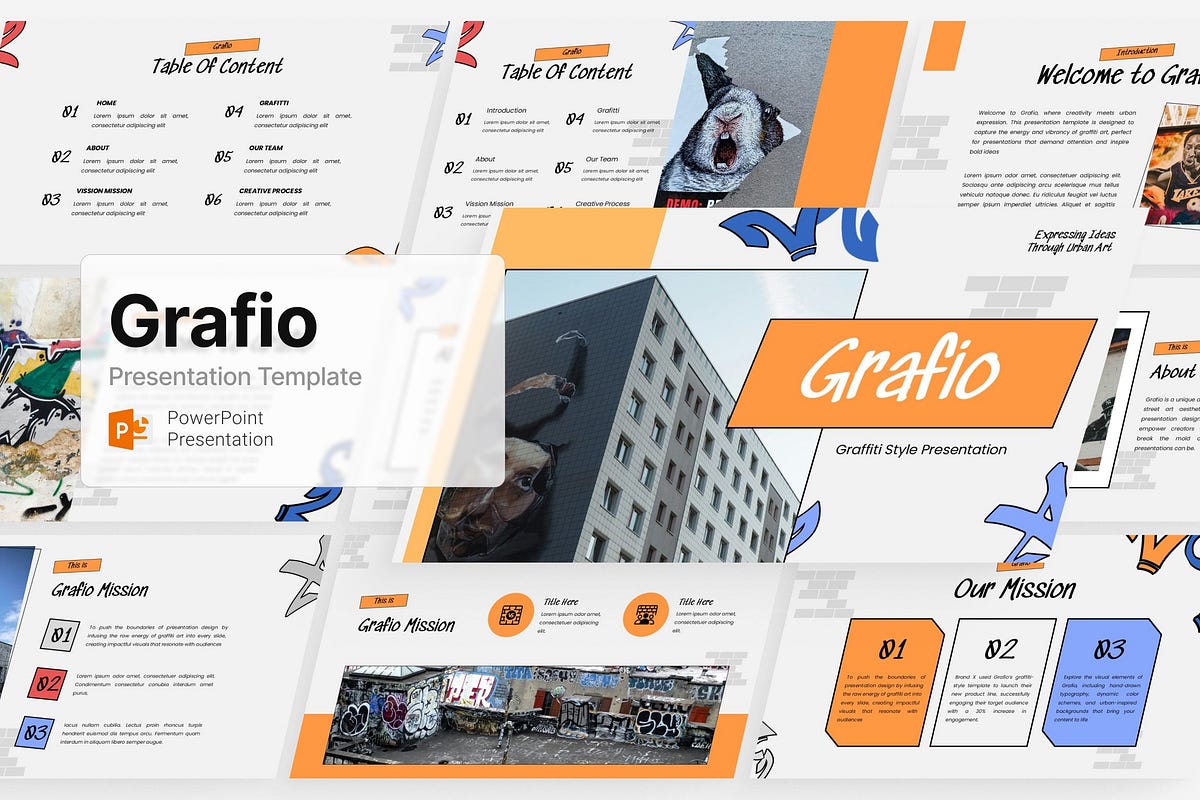 Grafio — Graffiti Style Powerpoint Template - Fractalfable - Medium