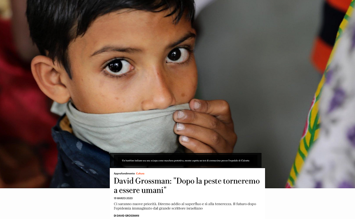 Dopo la peste torneremo ad essere umani | by LOTTA | Medium