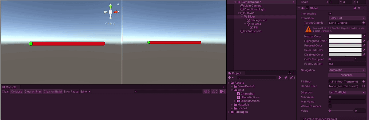Creating A Progress Bar w/ New Unity Input system | by Daniel Marabotto ...