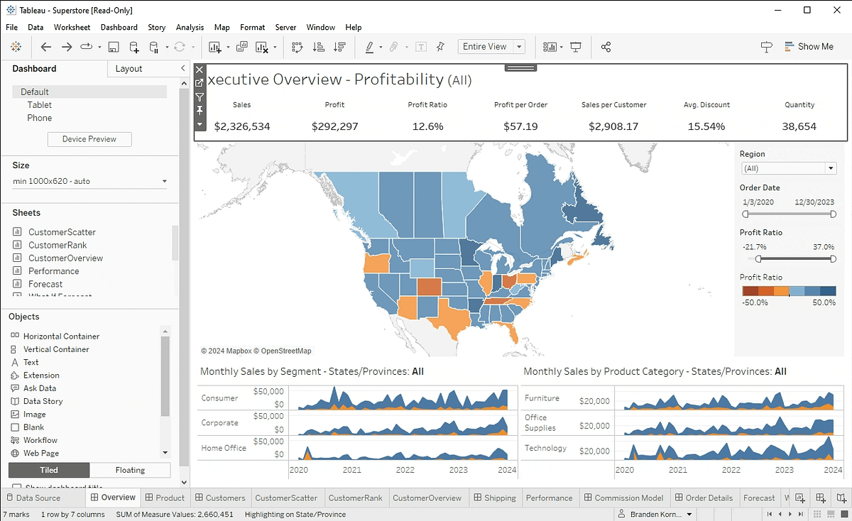 Eight Great Uses for Blank Objects in Tableau | by Branden Kornell | Medium