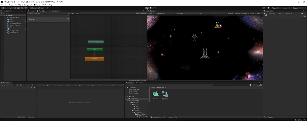 Galaxy Shooter 2D — Power Up Triple Shot Animation - Sidchou - Medium