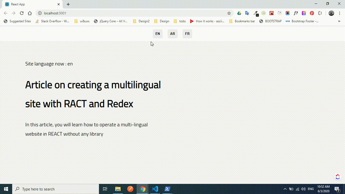 Multilingual site by react and redux | by Abobaker Hilal | Medium